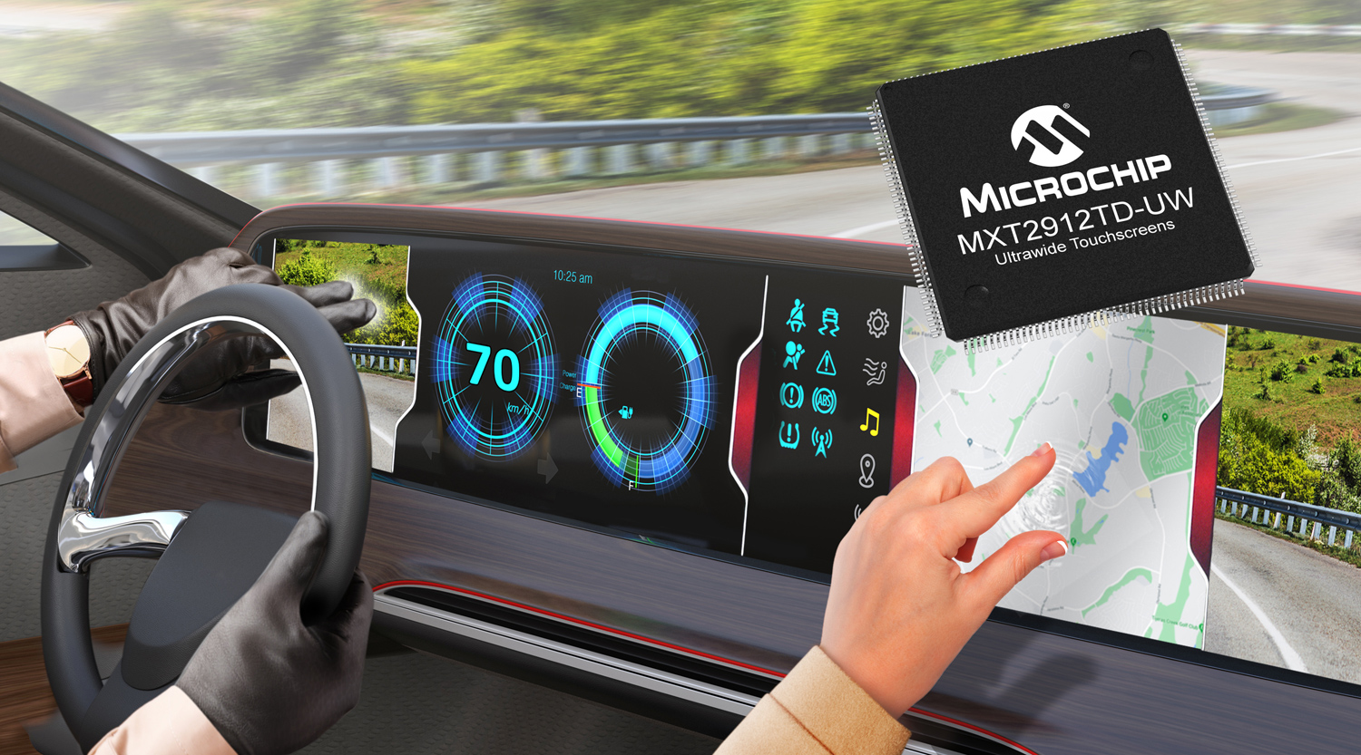 Microchip stellt neuen Touchscreen-Controller maXTouch MXT2912TD-UW vor | Elektor Magazine