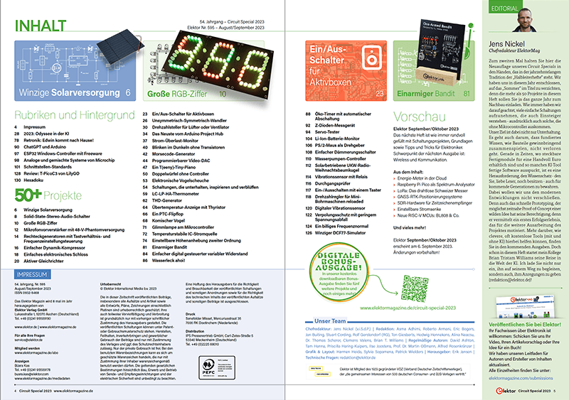 Die Elektor Sonderausgabe über Schaltungen: Circuit Special 2023 ...