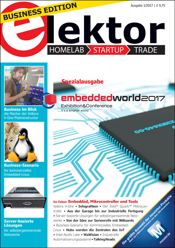 Exklusiver Download für Mitglieder: Elektor Business 1/2017 | Elektor Magazine