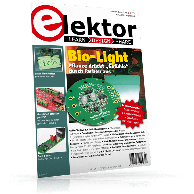 Die neue Elektor-Ausgabe Januar/Februar 2018 ist erschienen! | Elektor ...