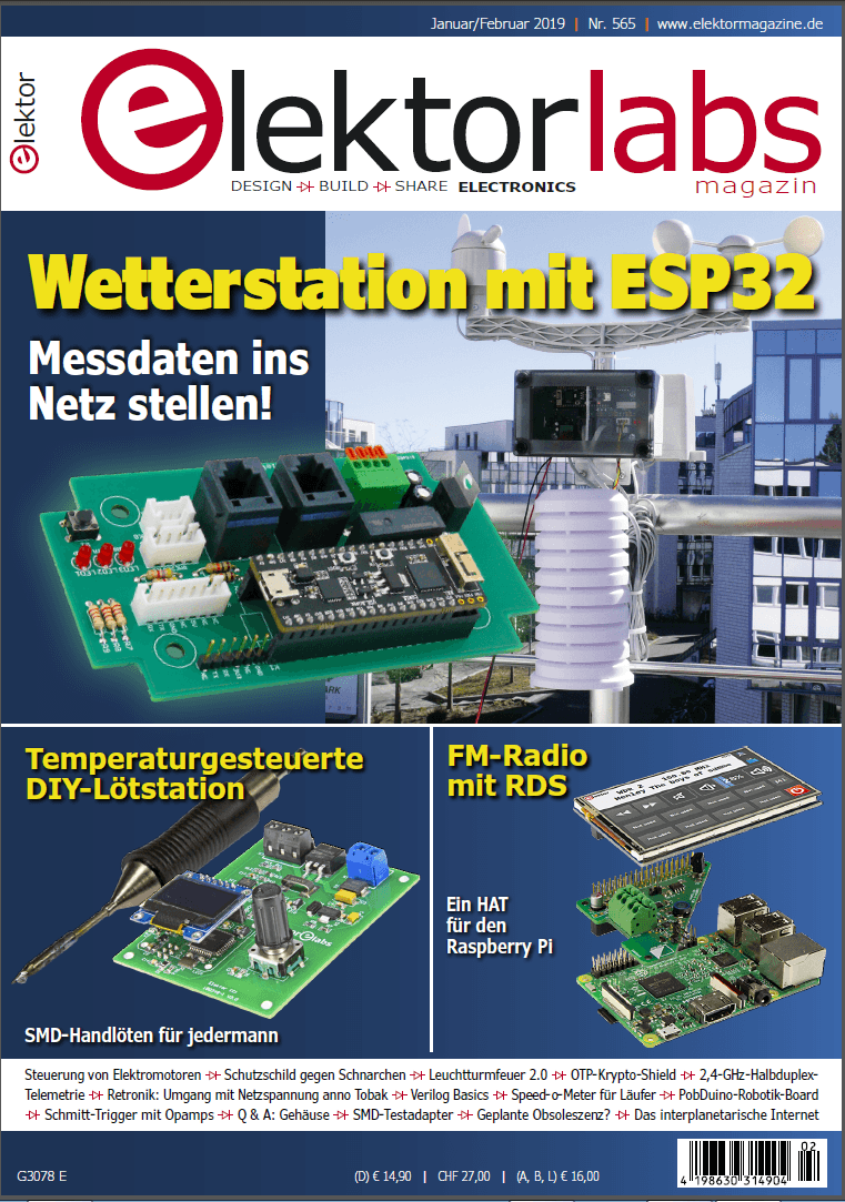 Die neue Elektor-Ausgabe Januar/Februar 2019 ist erschienen! | Elektor ...