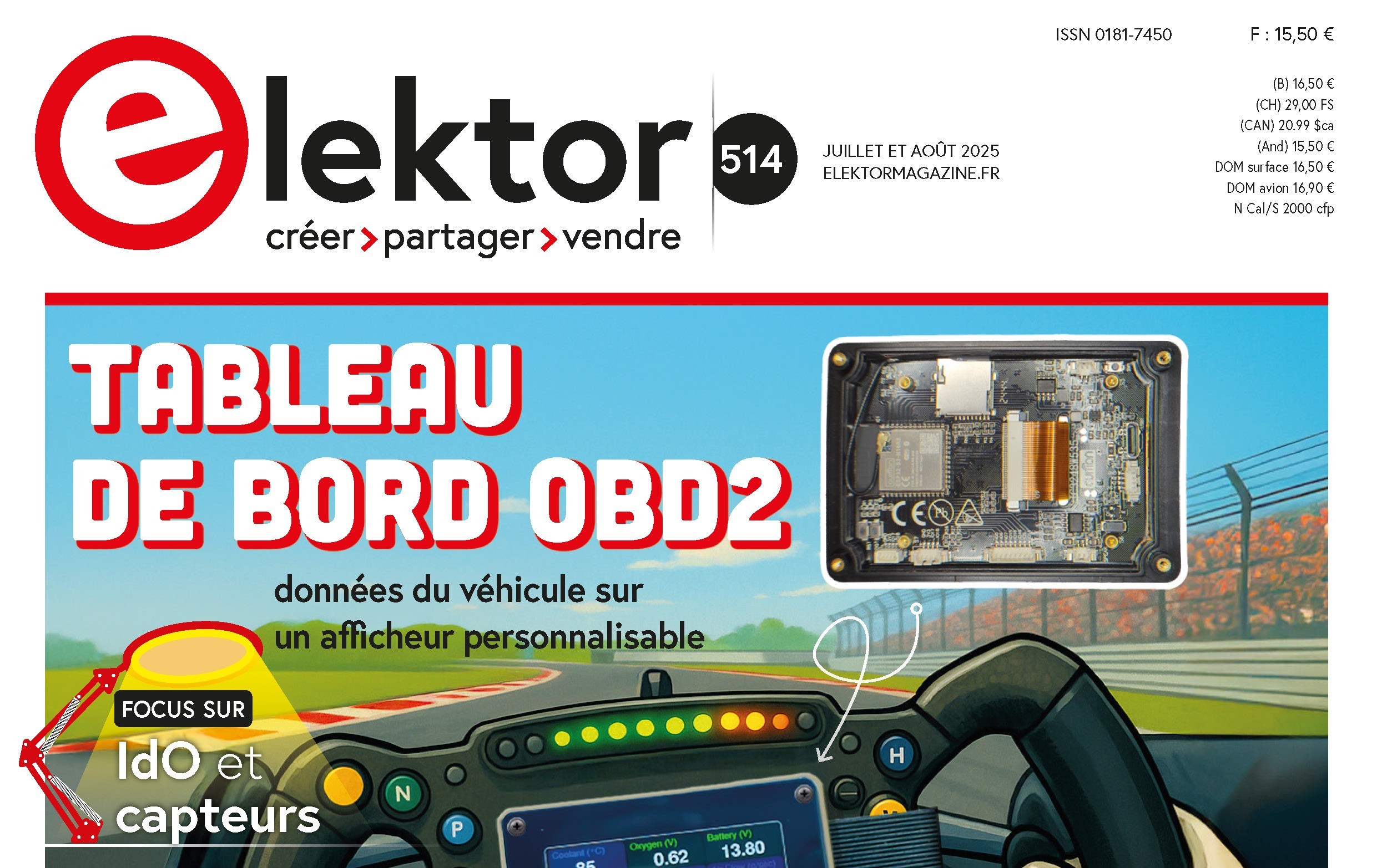 Édition Elektor juillet/août 2025 : IoT et les capteurs | Elektor Magazine