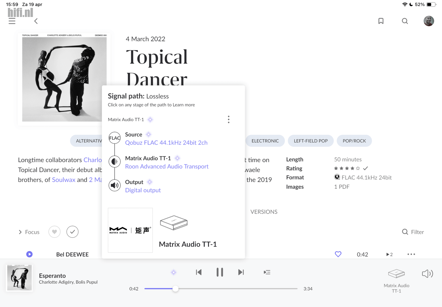 Review Matrix Audio TT 1 streaming bridge droom partner voor de betere DAC
