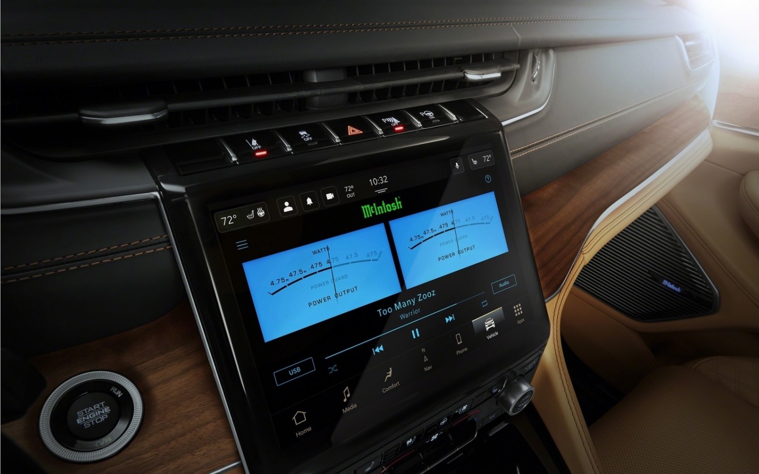 McIntosh maakt audio voor Jeep Grand Cherokee met VU meters!